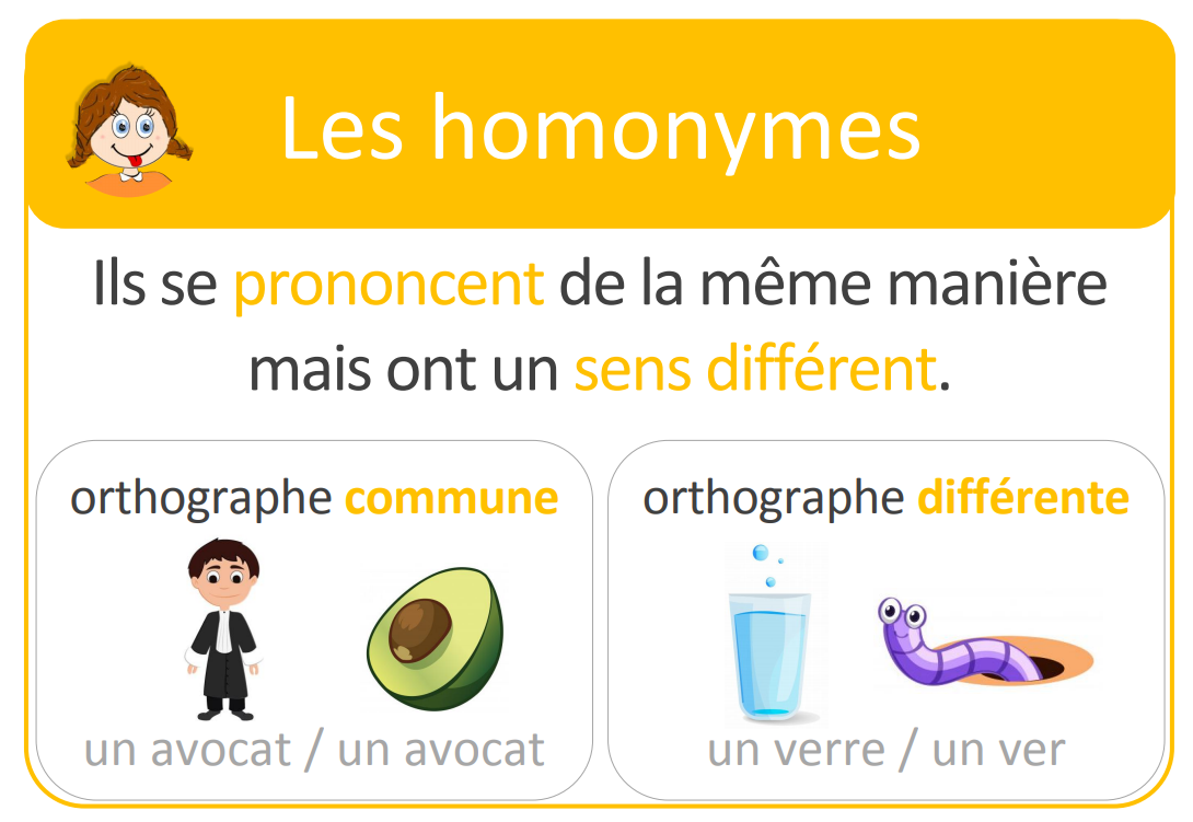 Homonymes, antonymes et synonymes | La classe d'Aurélie